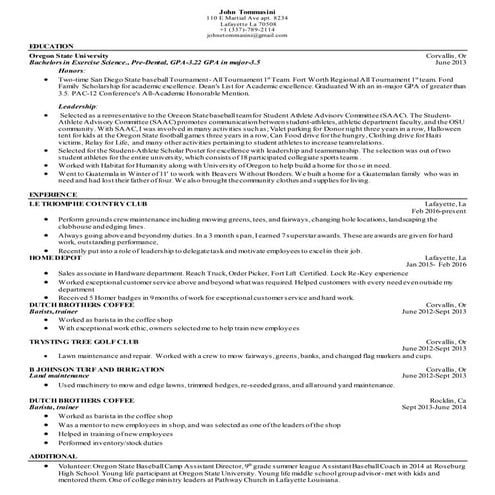 John Tommasini Resume | DOCX
