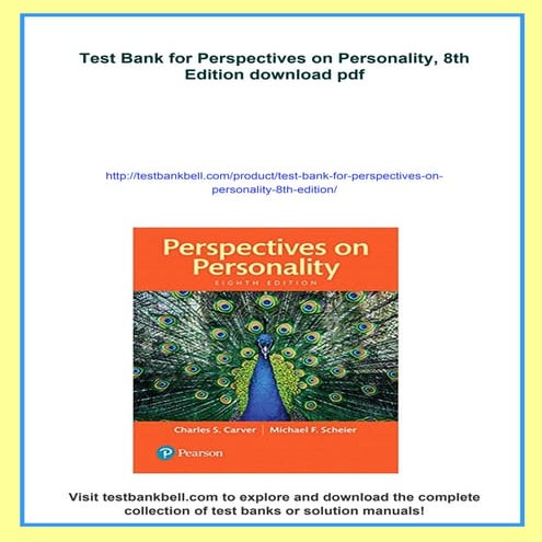 Test Bank for Perspectives on Personality, 8th Edition | PDF