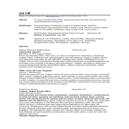 Immigration Case Manager / Customs Enforcement Resume with References | PDF