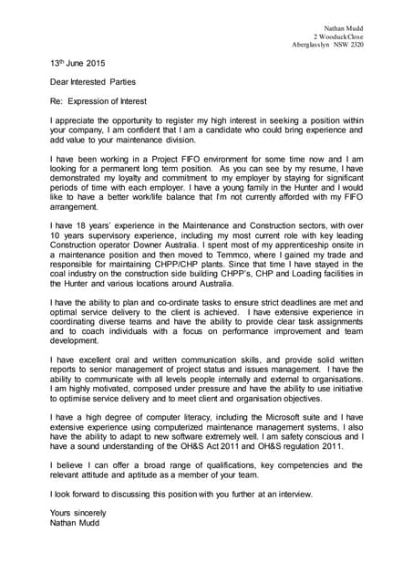 Cover Letter - Timothy Sergeant | PDF