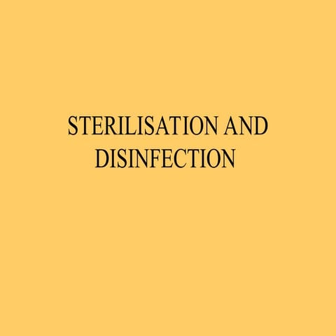 Sterilization-ppt for nursing students ppt | PPT