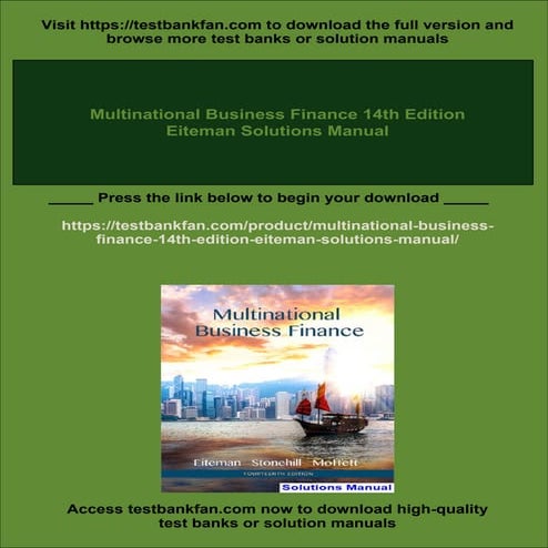 Multinational Business Finance 14th Edition Eiteman Solutions Manual | PDF