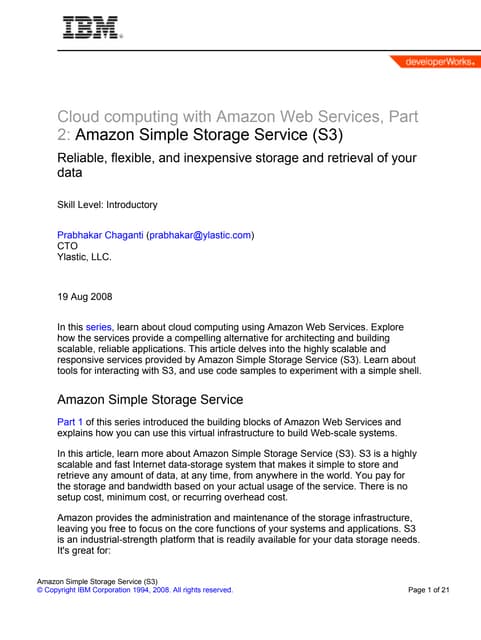 Case Studies Of AMAZON S3.pptx | Cloud Computing | Internet