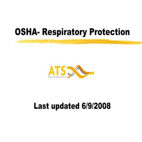 OSHA- Respiratory Protection | PPT