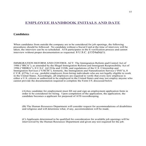 Employee Handbook Intitials and dates updated 5-28-09 | PDF
