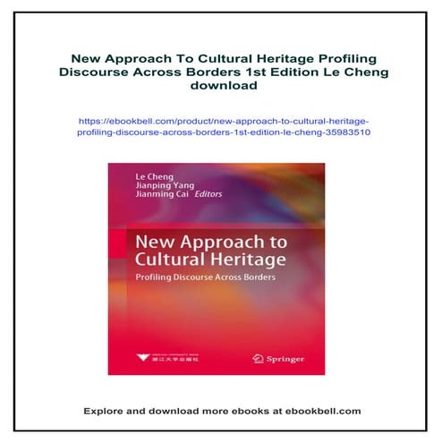 New Approach To Cultural Heritage Profiling Discourse Across Borders ...