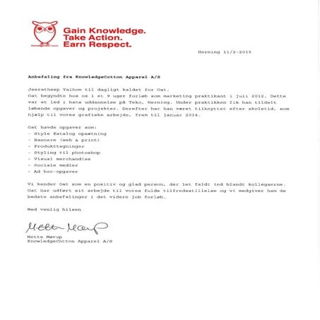 Anbefaling jeeratheep | PDF