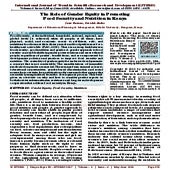 The Role of Gender Equity in Promoting Food Security and Nutrition in ...