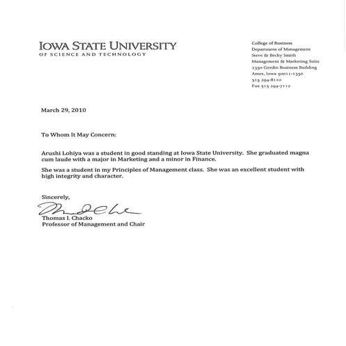 Reco letter Raju Shekar | PDF