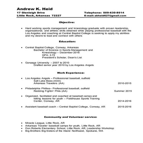 Resume Andrew Heid | DOCX