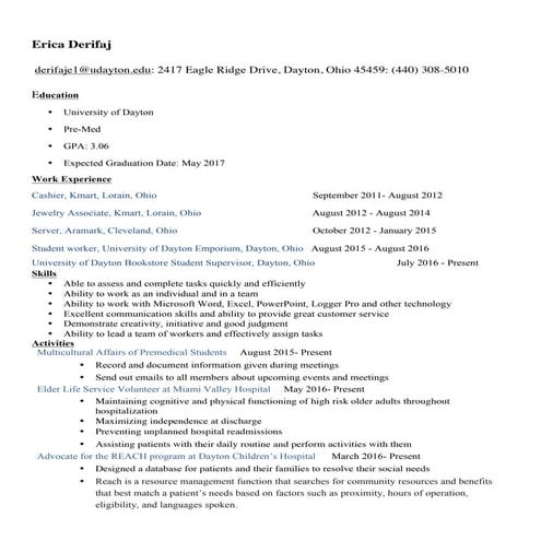 College Resume | PDF