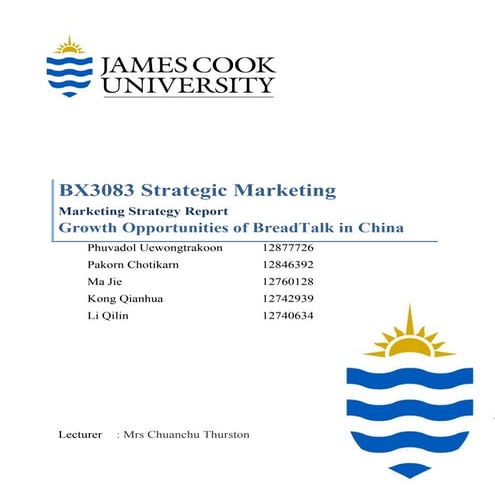 BreadTalk - Expansion in Mainland China | PDF