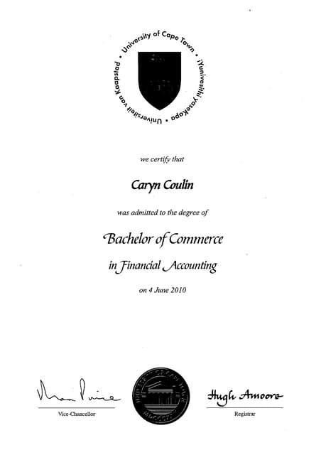 UNISA Post grad degree certificate UNISA Post grad degree certificate