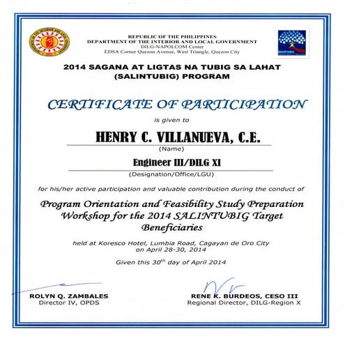 C Certificate 2014 S | PDF