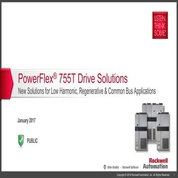 PowerFlex 755T Drive Products Customer Presentation January 2017 | PPTX