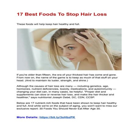 17 best foods to stop hair loss | PDF