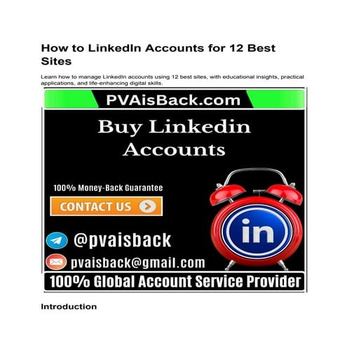 Your 2026 Guide to the Best Sites for LinkedIn Accounts in the USA.docx