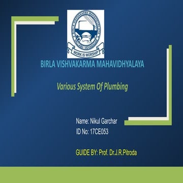 PLUMBING SYSTEM | PPTX