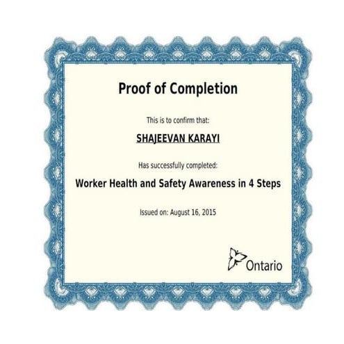 Ontario- Health and Safety | PDF