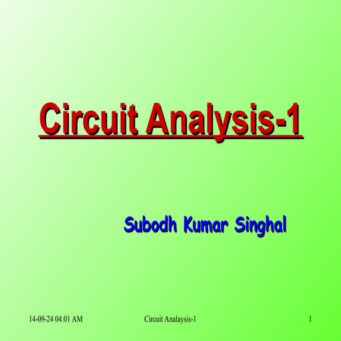 electrical circuits problems and analysis | PPT