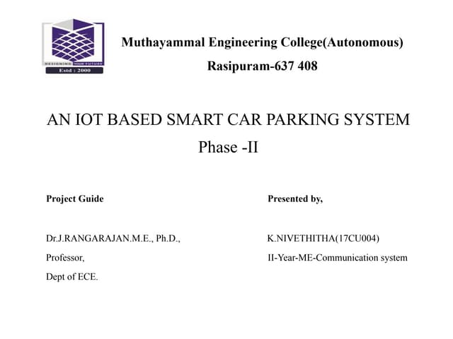 SMART CAR-PARKING SYSTEM USING IOT | PPTX