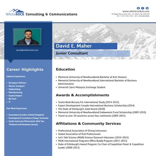 David Maher White Rock Profile | PDF
