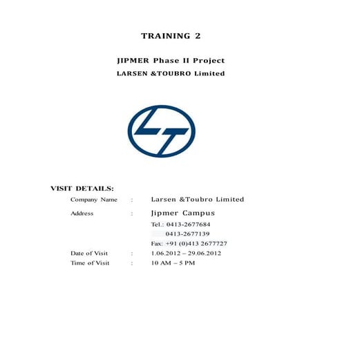 JIPMER Phase II Project | DOCX