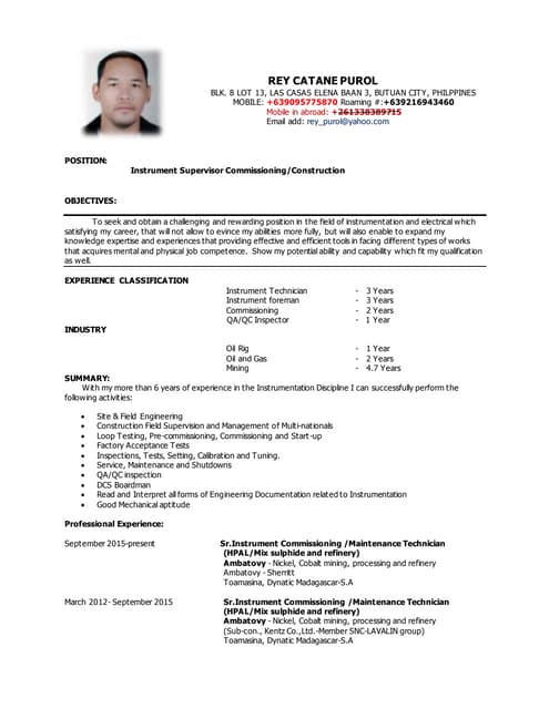 Nitinkumar CV. ( Instrument Supervisor) | PDF