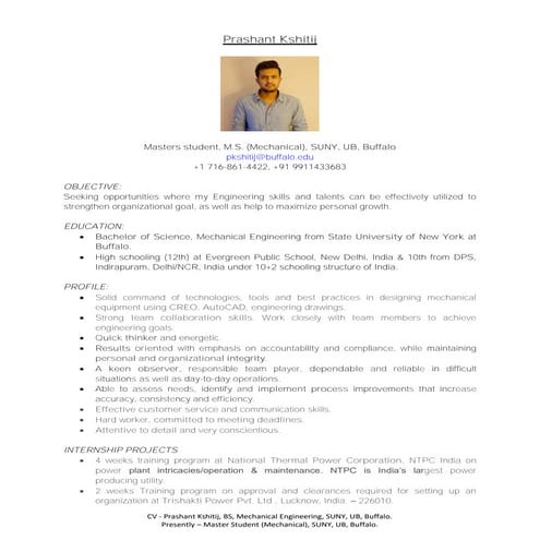Prashant CV | PDF