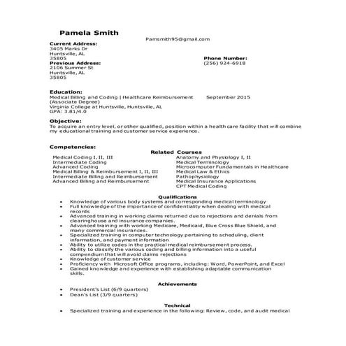 pam resume complete | DOCX