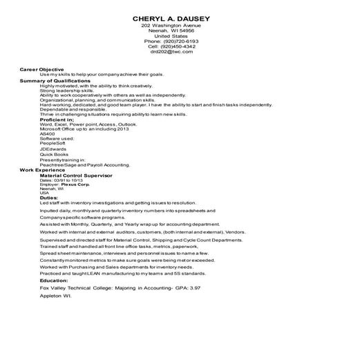 resume Cheryl 2.rtf