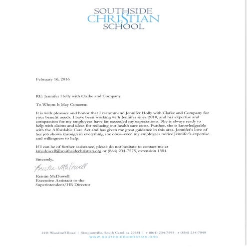 Southside Rec Letter | PDF