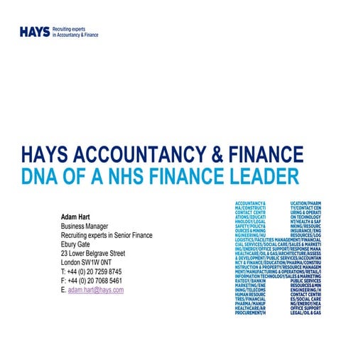 DNA of a NHS Finance Leader | PDF