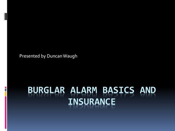 Presentation1 on burglar alarm.... | PPTX | Home Security | Home & Garden