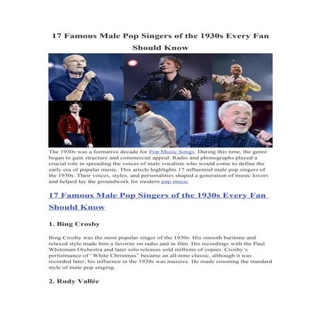 17 Famous Male Pop Singers of the 1930s Every Fan Should Know.docx
