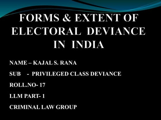 privileged class deviance ( concept &nature) | PPT