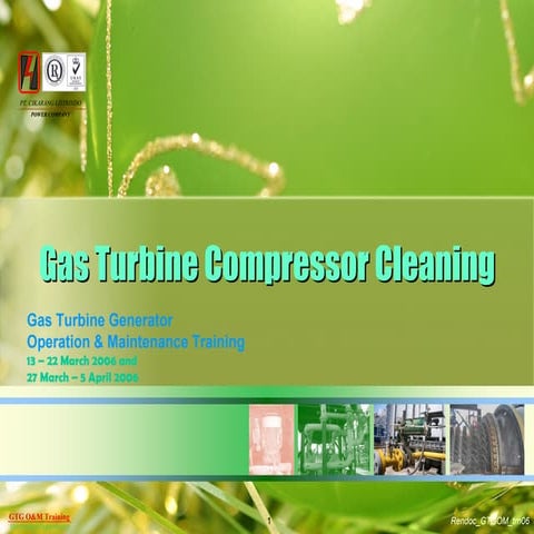 Gas Turbine Generator Compressor Cleaning | PDF | Home Appliances ...