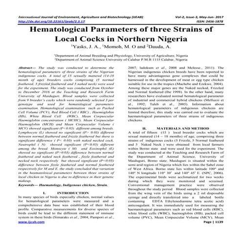 Philippine Native Chicken: The BANABA NATIVE CHICKEN of CALABARZON | DOCX