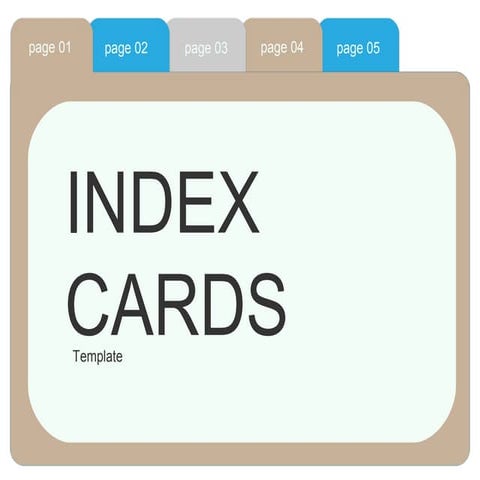 Power Point Templates - 17 index cards | PPT