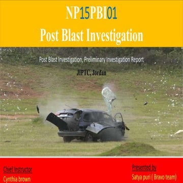 Post blast investigation | PPTX