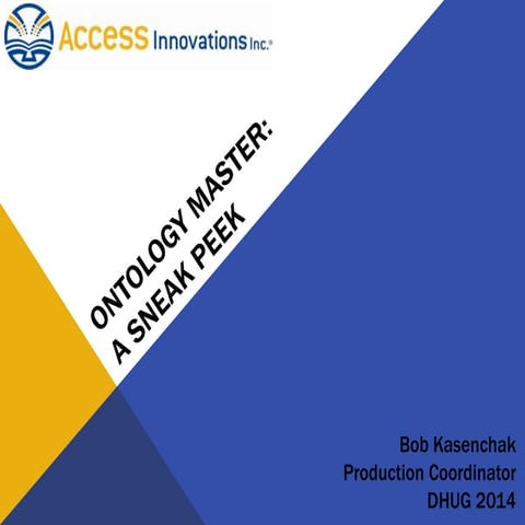 Sneak Peek at Ontology Master | PPT