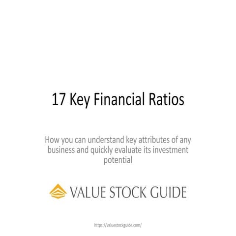 17 Key Financial Ratios | PPTX