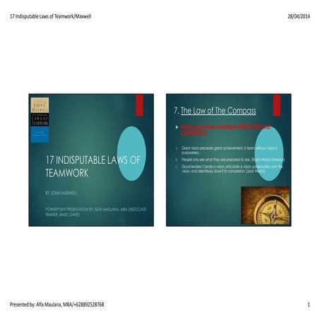 17 laws of teamwork law no 7 | PPT
