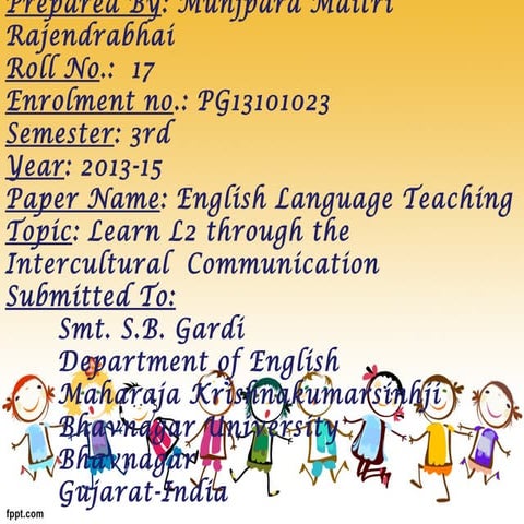 How second language can be learn through Intercultural Communication? | PPT