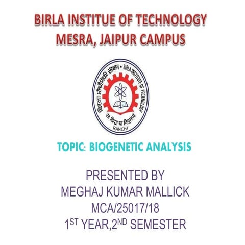 Biogenetic Analysis | PPTX