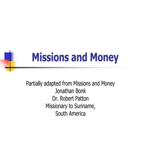 17 missions and money | PPTX | Christianity | Religion & Spirituality