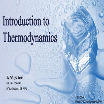 intro to thermodynamics | PPT