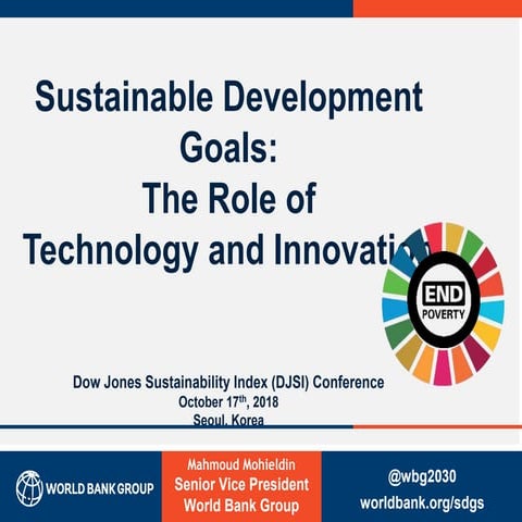 Sustainable Development Goals: The Role of Technology and Innovation | PPTX
