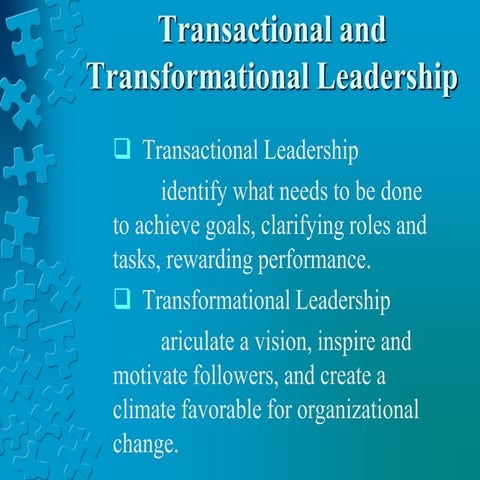 Transational leadership | PPTX