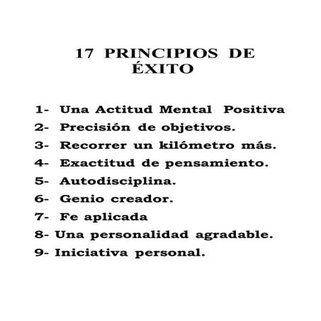 17 Principios De Exito | DOC
